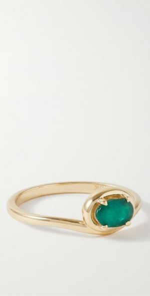STONE AND STRAND - Bonbon Merge 10-karat gold emerald ring