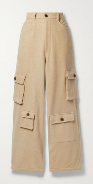 THE FRANKIE SHOP - Hailey wool-blend felt tapered cargo pants