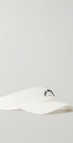 THE UPSIDE - Sunny embroidered cotton-twill visor