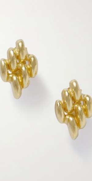 THE YSSO - Mini Chain Link gold-plated earrings