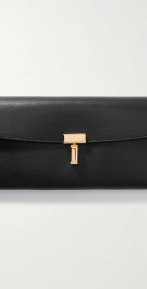 TOTEME - T-Lock textured-leather wallet