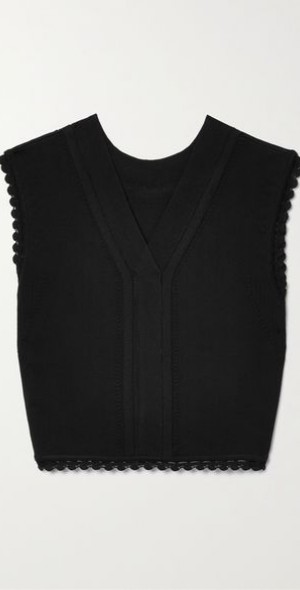 VICTORIA BECKHAM - Cropped stretch-knit tank