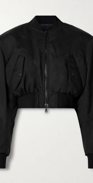 WARDROBE.NYC - Cropped shell bomber jacket