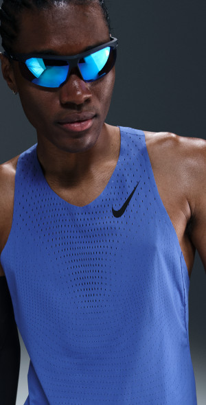 Nike - Men's AeroSwift Dri-FIT ADV Running Singlet in Blue | FN4231-411