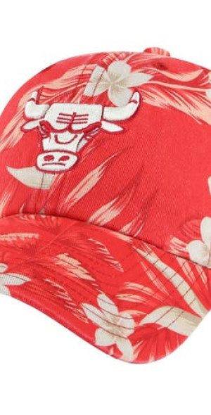 '47 - Men's Red Chicago Bulls Tropicalia Floral Clean Up Adjustable Hat ...
