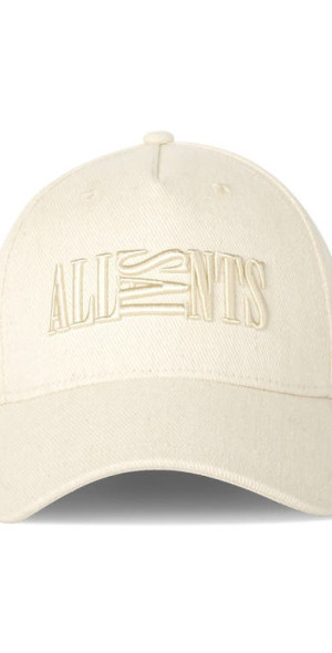 AllSaints - Oppose Logo Baseball Cap in Ecru