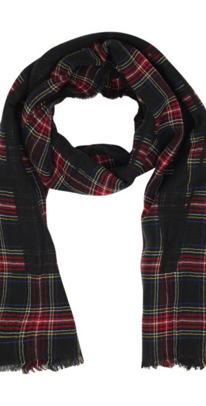 AllSaints - Vertical Plaid Wool Blend Scarf in Multi at Nordstrom