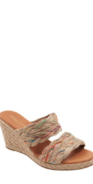 André Assous Nolita Wedge Sandal In Multi At Nordstrom
