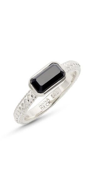 Anna Beck - Rectangular Onyx Ring in Silver/Black Onyx at Nordstrom