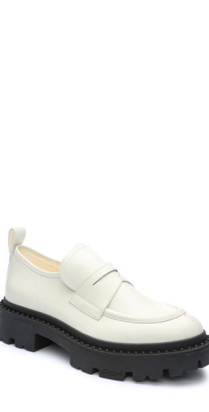 Ash - Genial Platform Penny Loafer in Tofu at Nordstrom