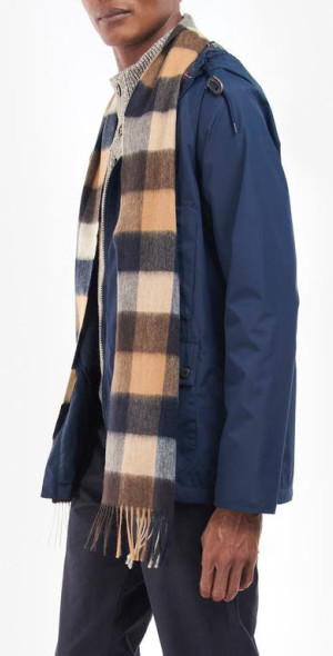Barbour - Plaid Lambswool Scarf in Autumn Dress at Nordstrom