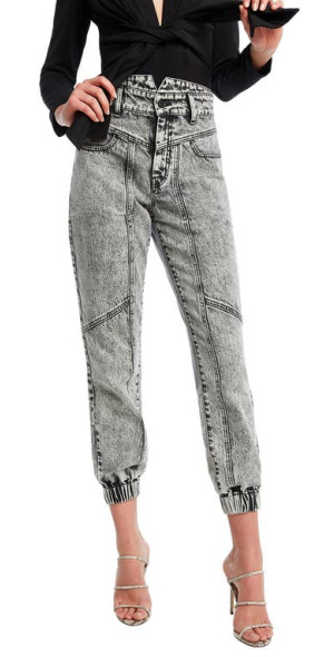 Bardot - Acid Wash Splice Jeans in Dark Acid at Nordstrom