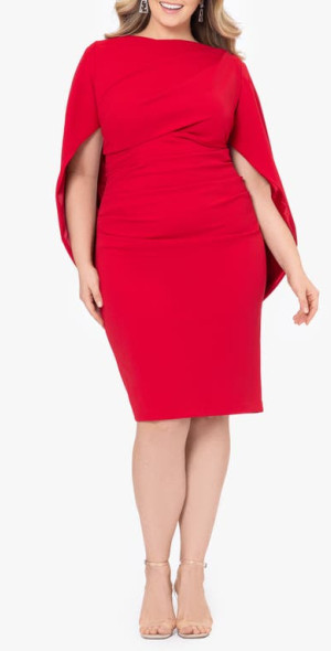 Betsy & Adam - Drape Back Cocktail Dress in Red at Nordstrom