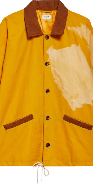 Bode - Waxed Track Jacket in Yellow at Nordstrom, Size Small