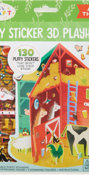 BRIGHT STRIPES - Around the Barn 3D Playhouse Puffy Sticker Set in ...