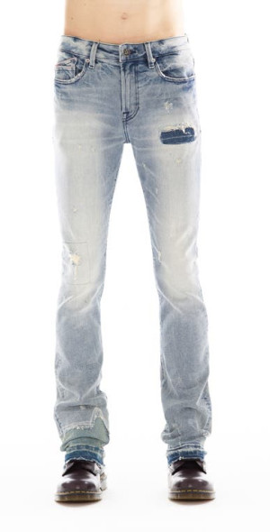 Cult of Individuality - Lenny Ripped Bootcut Jeans in Milo