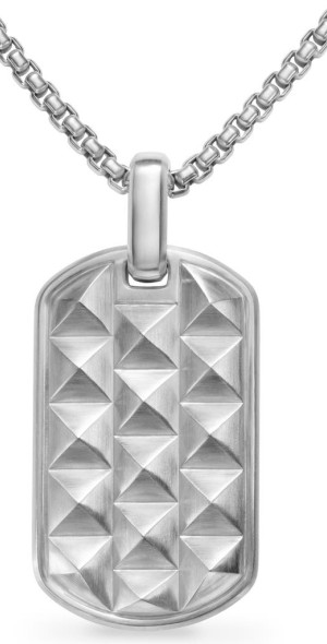 David Yurman - Pyramid Tag in Sterling Silver, 35mm at Nordstrom
