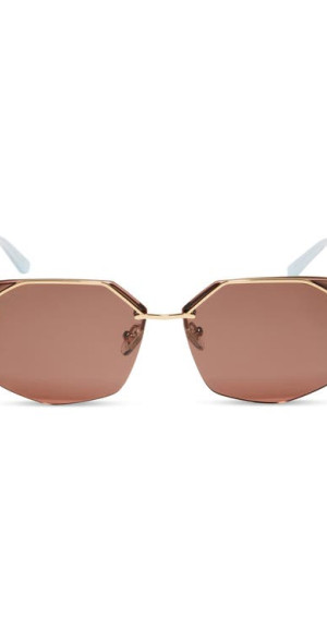 DIFF - Bree 62mm Square Sunglasses in Gold/Brown