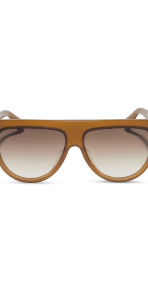 DIFF - Georgie 58mm Gradient Shield Sunglasses in Brown Gradient