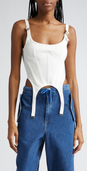Dion Lee - Safety Slider Rib Corset Top in Ivory