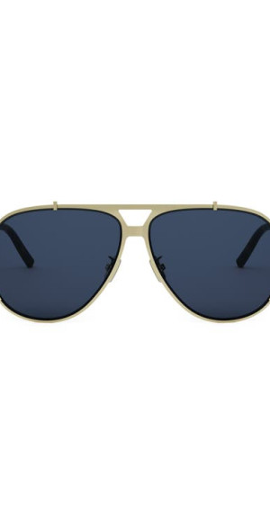 DIOR - 'Diorblacksuit A3U 59mm Pilot Sunglasses in Shiny Gold /Blue at Nordstrom