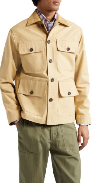 Drake's - Cotton Canvas Utility Jacket in Sable