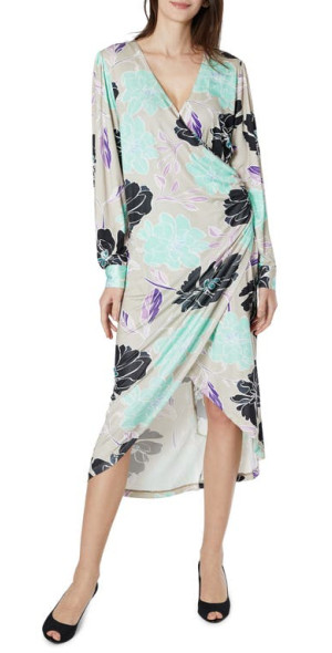 Emilia George - Selina Long Sleeve Maternity/Nursing Dress in Grey ...