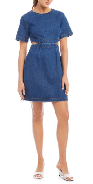 FIFTEEN TWENTY - Remy Cutout Denim Minidress