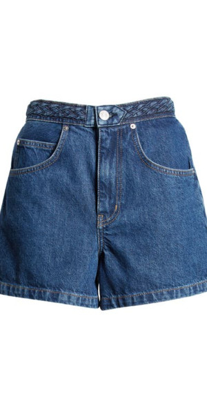 FRAME - Braid Detail Denim Shorts in Penelope at Nordstrom