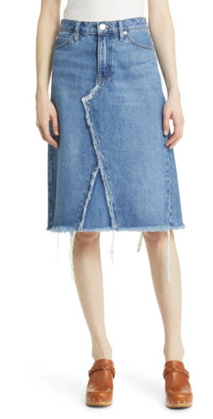 FRAME - Deconstructed Denim Skirt in Mabel at Nordstrom