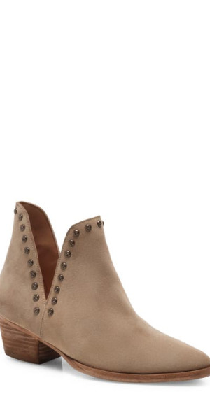 Free People - Studded Split Bootie in Camel Suede at Nordstrom