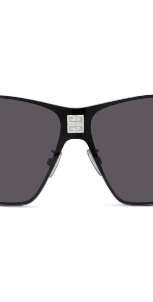Givenchy - 4Gem Rectangular Sunglasses in Shiny Palladium /Smoke at Nordstrom