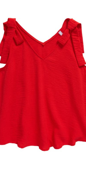 Good Luck Girl - Kids' Bow Shoulder Swing Tank in Red at Nordstrom