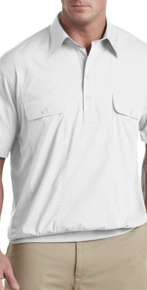 Harbor Bay - Banded-Hem Polo Shirt in White