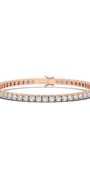 HauteCarat - Lab Created Diamond Tennis Bracelet in Rose Gold at Nordstrom