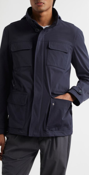 Herno - Water Resistant Field Jacket in Navy at Nordstrom, Size 40 Us