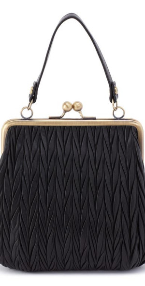 HOBO - Alba Leather Frame Crossbody Bag in Black