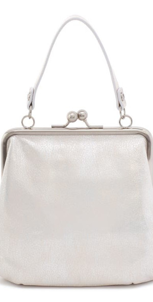 HOBO - Alba Leather Frame Crossbody Bag in Silver