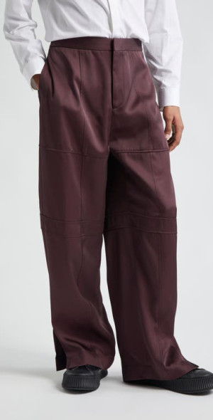 Jil Sander - Relaxed Fit Flat Front Pants in Plum