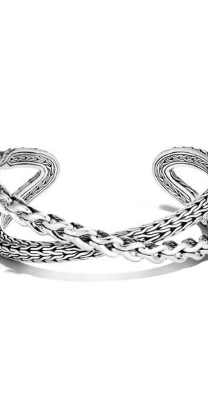 John Hardy - Asli Classic Chain Link Silver Crossover Cuff at Nordstrom