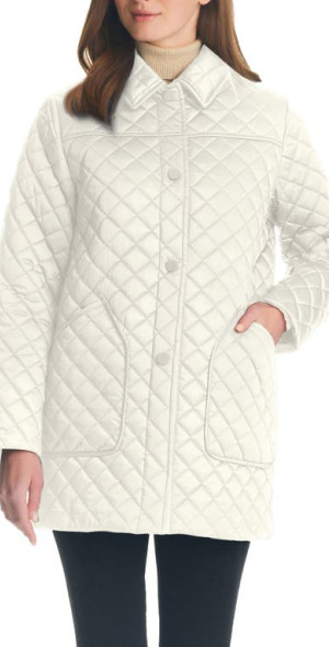 kate spade new york - quilted snap jacket in Cream at Nordstrom