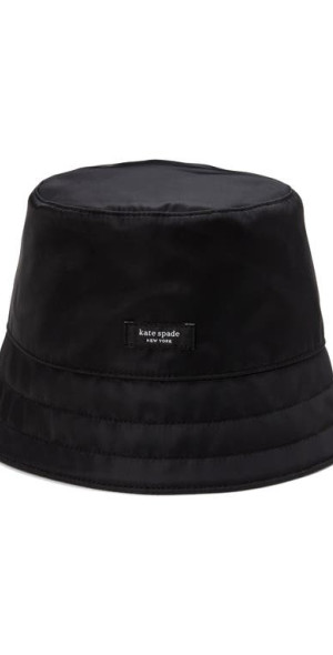 kate spade new york - sam packable nylon bucket hat in Black at Nordstrom