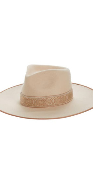 Lack of Color - Embroidered Band Rancher Hat in Ivory