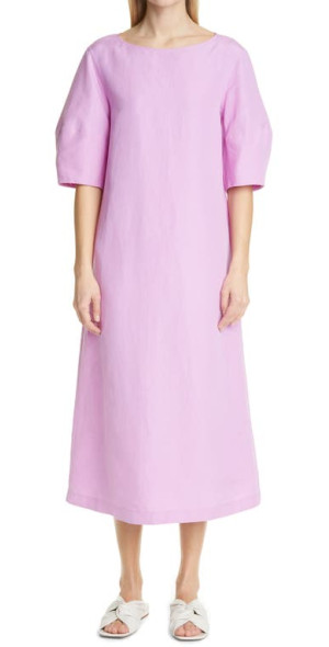 Lafayette 148 New York - Cait Coastal Cloth Midi Dress in Soft Wisteria