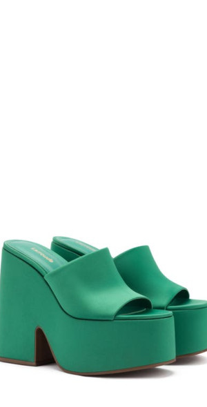 Larroudé - Wanda Platform Sandal in Green at Nordstrom
