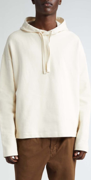 Lemaire - Minimal Cotton & Linen Hoodie in Mastic Bg200 at Nordstrom