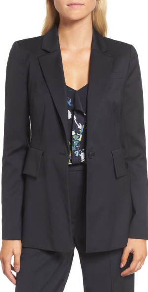 Lewit - Square Shoulder Suit Jacket in Navy Night at Nordstrom