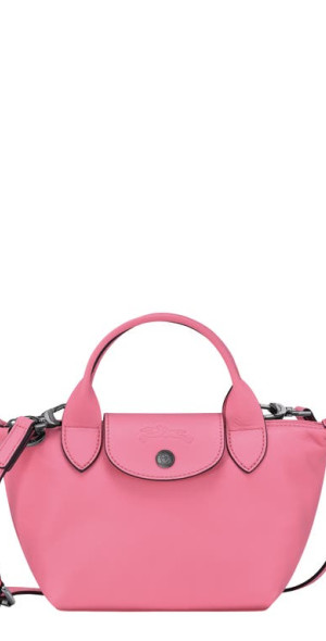 Longchamp - Extra Small Le Pliage Xtra Leather Crossbody Bag in Pink at ...