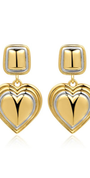 Luv AJ - Two-Tone Hear Drop Earrings in Gold at Nordstrom