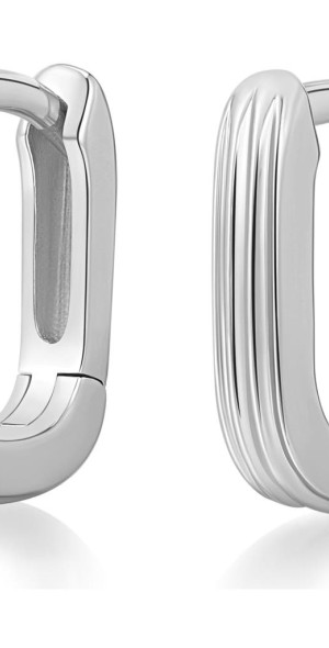 Luv AJ - x Dezi The Mini Ridged Chain Link Huggie Earrings in Silver at ...